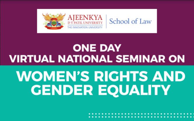 One Day Virtual Seminar On Women’s Right and Gender Equality | School ...