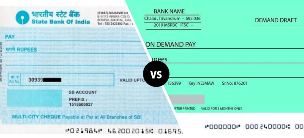 Differences Between a Cheque and Demand Draft – Legal 60