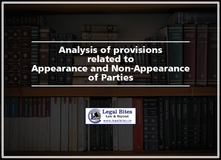 Appearance and Non-Appearance of Parties before a Court – Legal 60