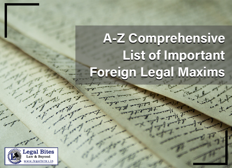 A-Z Comprehensive List of Important Legal Maxims – Legal 60