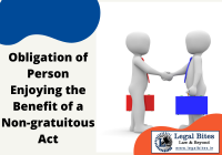 Obligation of Person Enjoying the Benefit of a Non-gratuitous Act ...