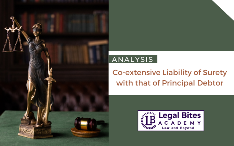 Analysis of Co-extensive Liability of Surety with that of Principal ...