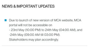 MCA to launch new Version (V3) of MCA21 today – Legal 60