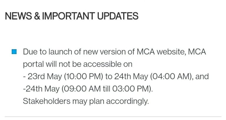MCA to launch new Version (V3) of MCA21 today – Legal 60