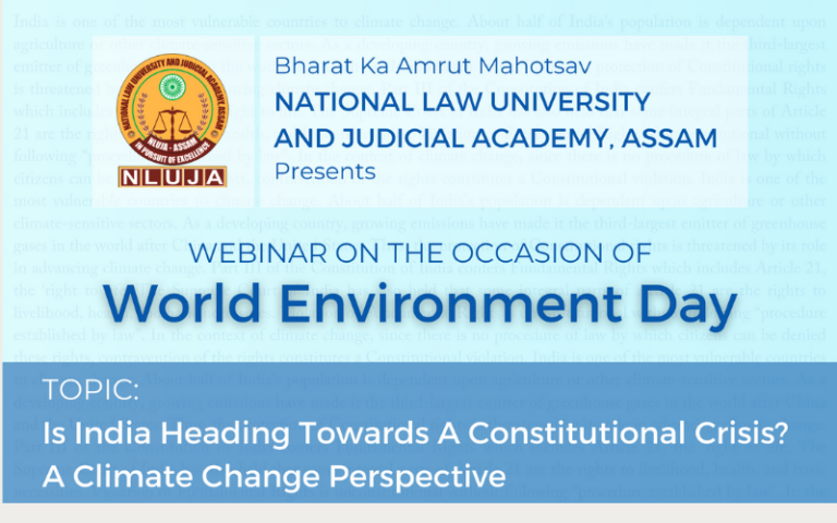 NLU Assam Webinar: Is India Heading Towards a Constitutional Crisis ...