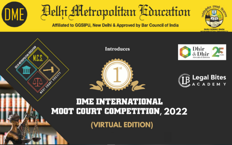 DME International Moot Court Competition (Virtual), 2022 from 1st – 3rd ...